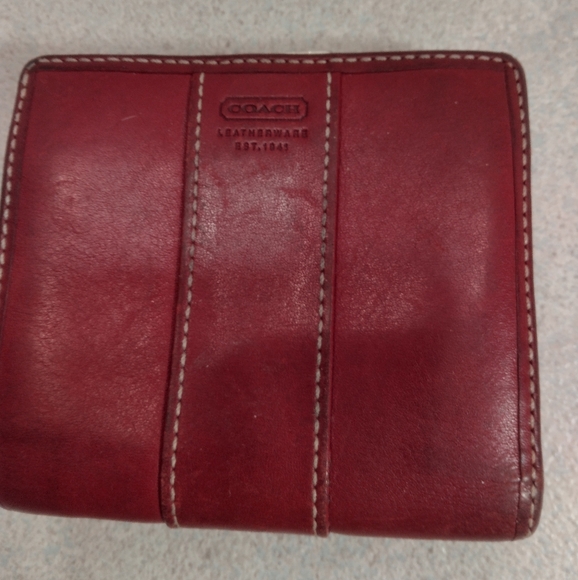 Coach | Bags | Vintage Red Leather Coach Wallet Change Purse | Poshmark